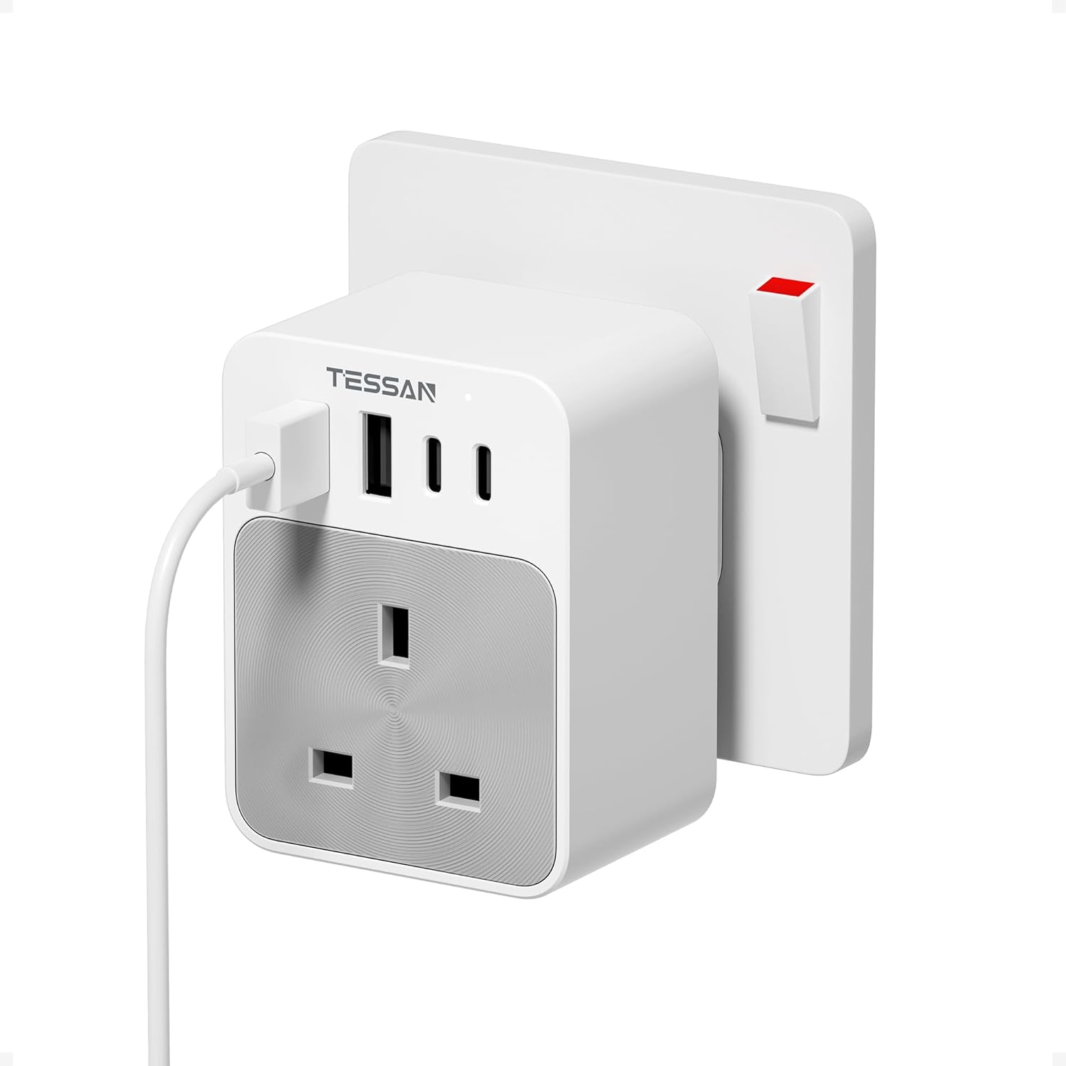 TESSAN UK Multi Plug Extension Socket with 4 USB – Tessan United Kingdom